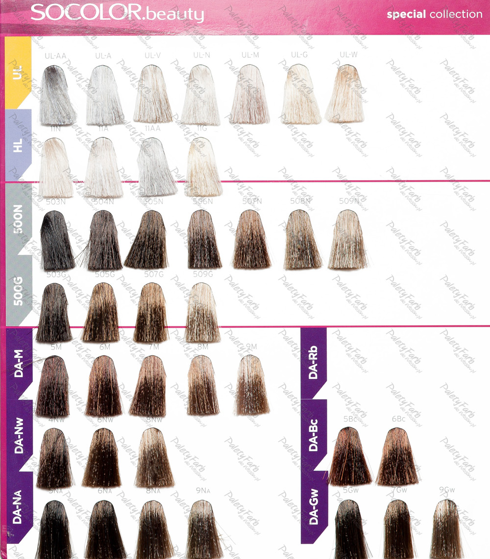 Matrix Hair Color Chart Socolor
