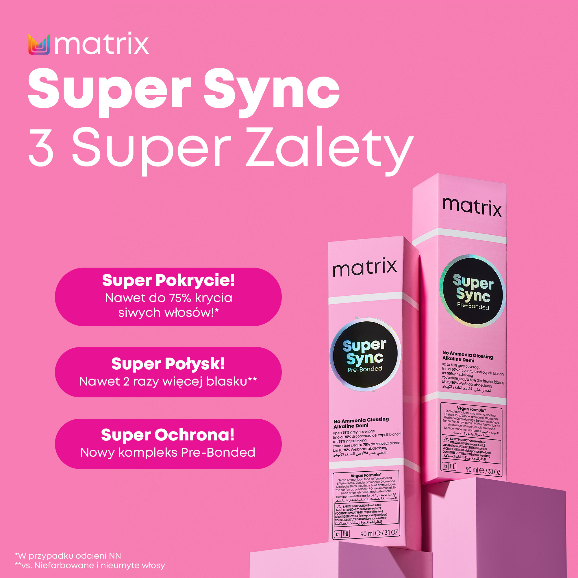 Matrix Super Sync Pre-Bonded, krem do koloryzacji ton w ton, 7N/7.0 ...