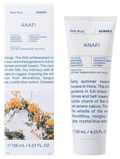 Korres, mleczko do ciała anafi, 125ml | PRODUKT WYCOFANY | oryginalne ...
