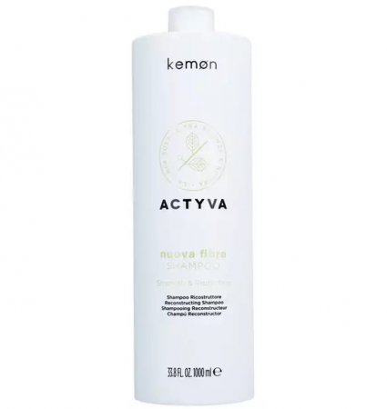 Kemon Actyva Nuova Fibra, odbudowujący szampon do włosów zniszczonych, 1000ml+pompka | PRODUKT ...